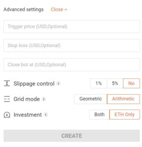 Reverse Grid - Pionex Trading Bot