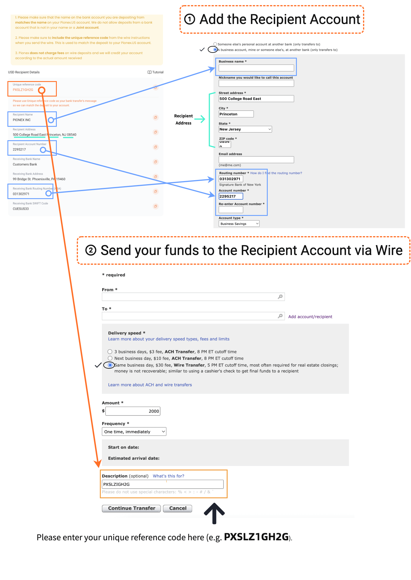 How to Deposit USD via Wire Transfer - Pionex Trading Bot