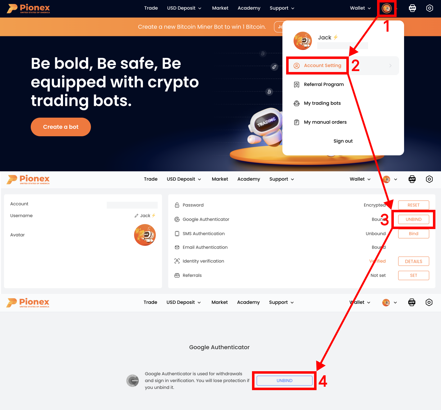 Google Authenticator is working correctly; how to reset it? - Pionex ...