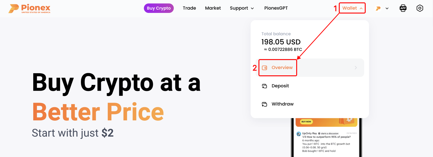 Check the “Withdrawable Time” of the ACH deposit - Pionex Trading Bot
