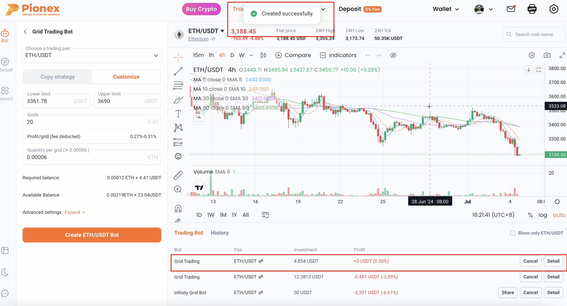 Guide for Account Upgrade - Pionex Trading Bot