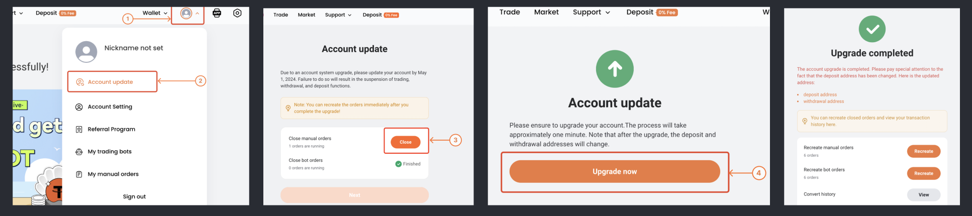 Please manually upgrade your Pionex.US account - Pionex Trading Bot